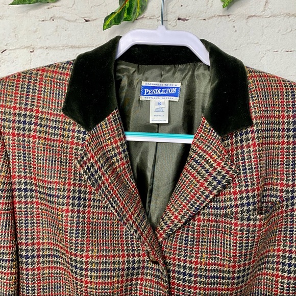 Pendleton | Jackets & Coats | Vintage Pendelton Wool 49er Plaid Blazer ...